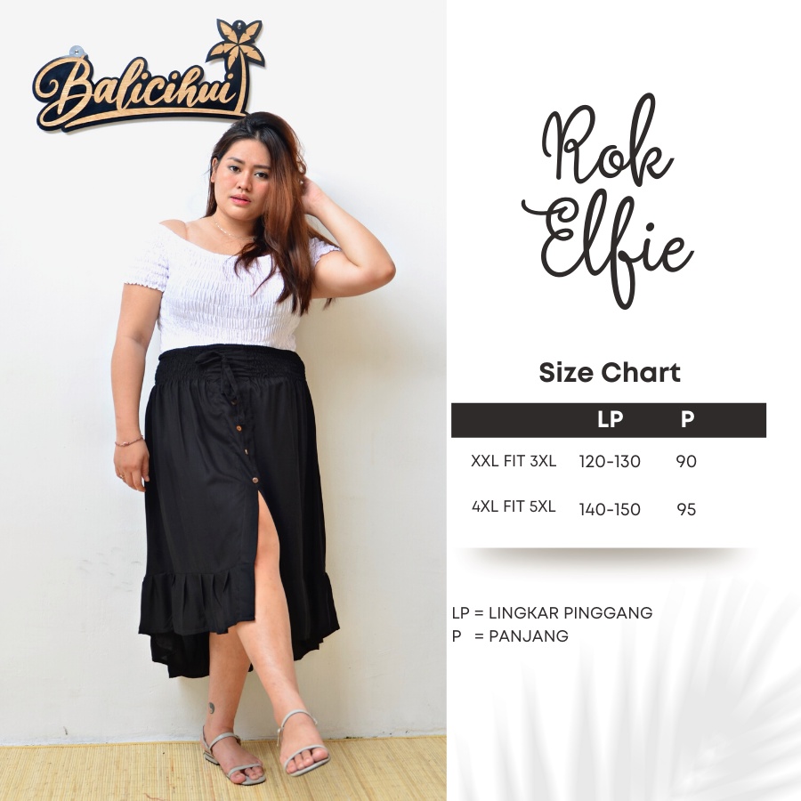 Jual Balicihui Rok Elfie Skirt Plus Size Jumbo Big Size Rok Belah ...