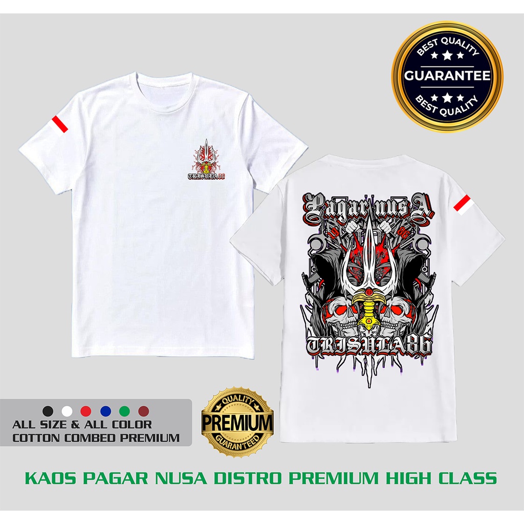 Jual Kaos Pagar Nusa Trisula 86 Distro-Putih | Shopee Indonesia