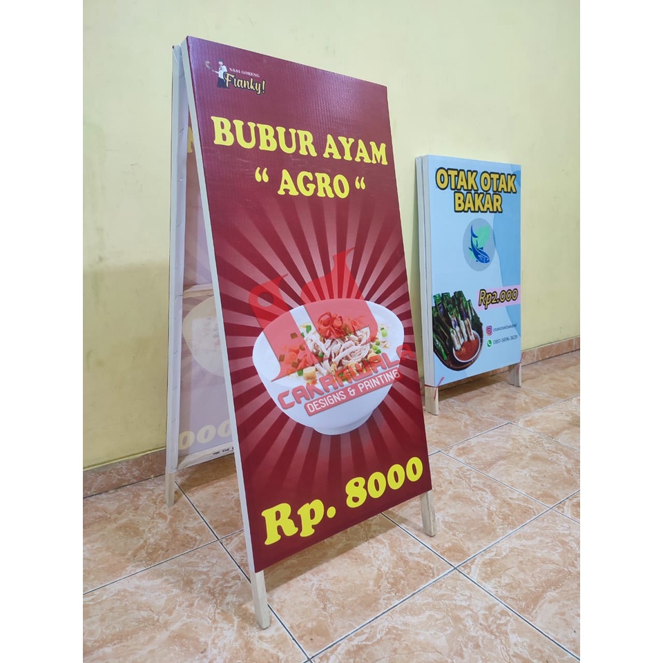 Jual STAND BANNER KAYU UKURAN 50 X 110 - A BANNER RANGKA KAYU ...