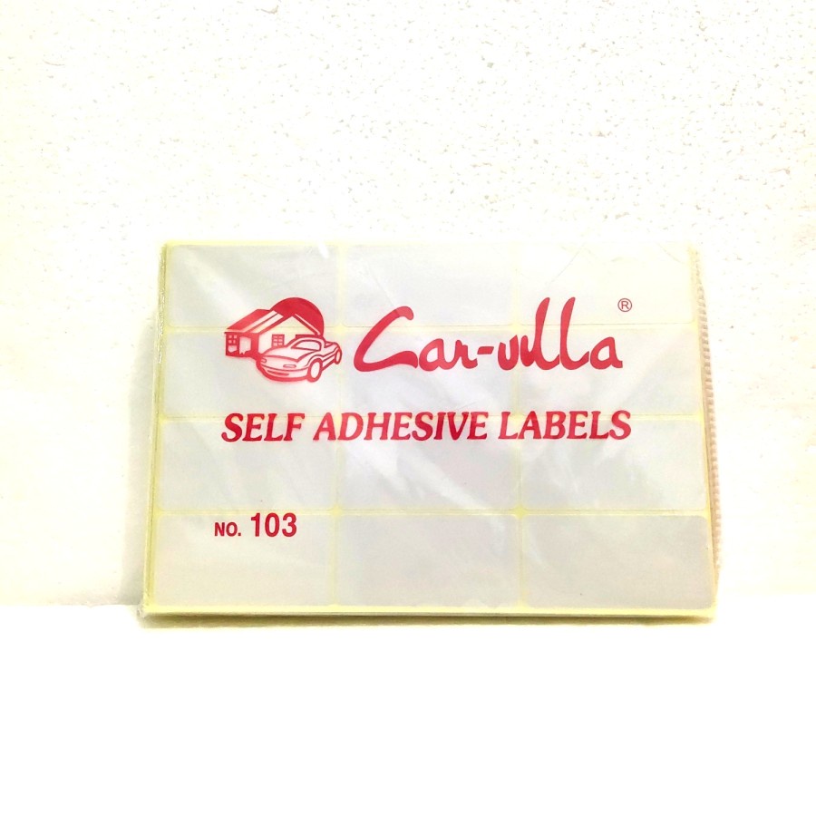 Jual Car-Villa Self Adhesive Tape Label nama Stiker Undangan Putih ...