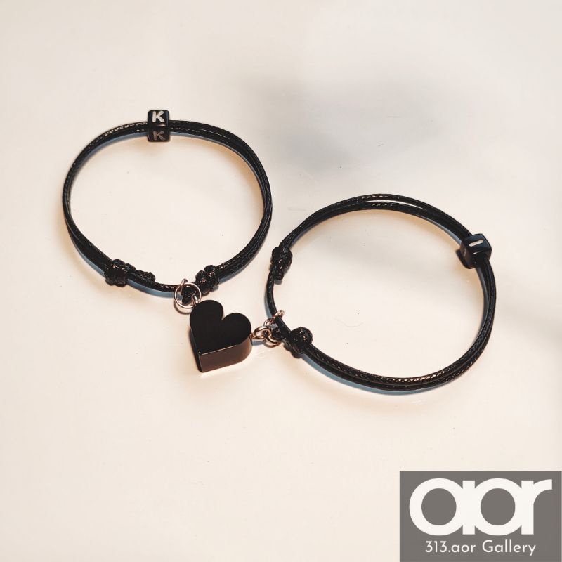 Jual Baru ! Gelang magnet love couple pasangan 2 gelang custom nama dan ...