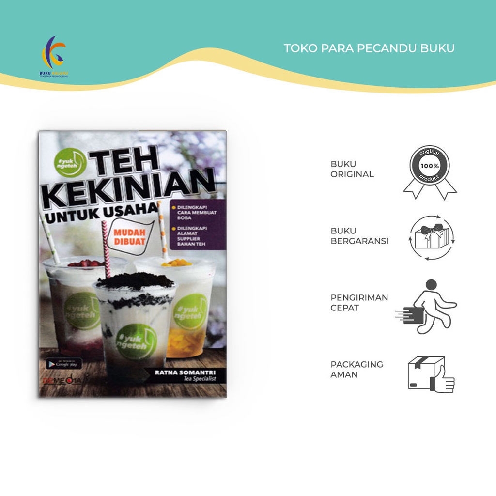 Jual Buku Resep Minuman - Teh Kekinian Untuk Usaha - Ratna Somantri - Demedia - Bukukaluku ...