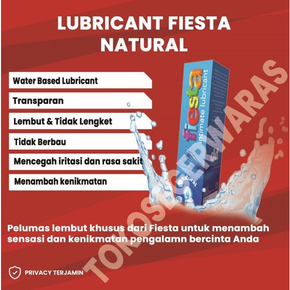 Jual Gel Pelumas Fiesta Natural/ Strawberry 50 ml- Lubricant Organ ...