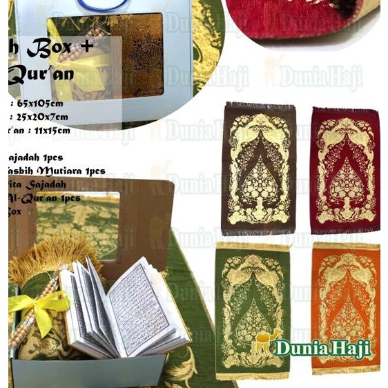 Jual Paket Sajadah Turki + Al-Quran + Tasbih Mutiara + Box Utk Hadiah ...