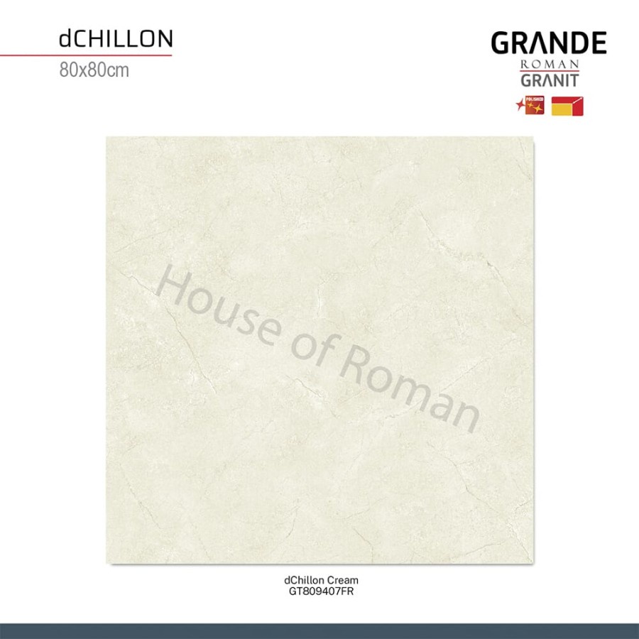 Jual ROMANGRANIT GRANDE DCHILLON CREAM 80X80 GT809407FR (ROMAN GRANIT ...
