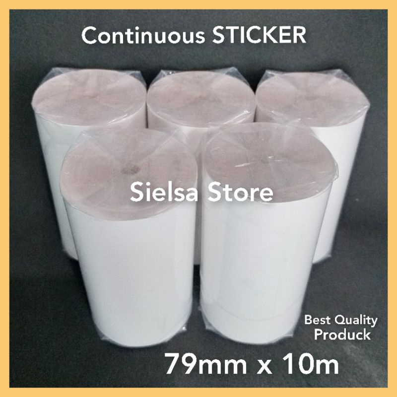 Jual LABEL STIKER THERMAL 80MM x 10 METER/ KERTAS STICKER THERMAL ...