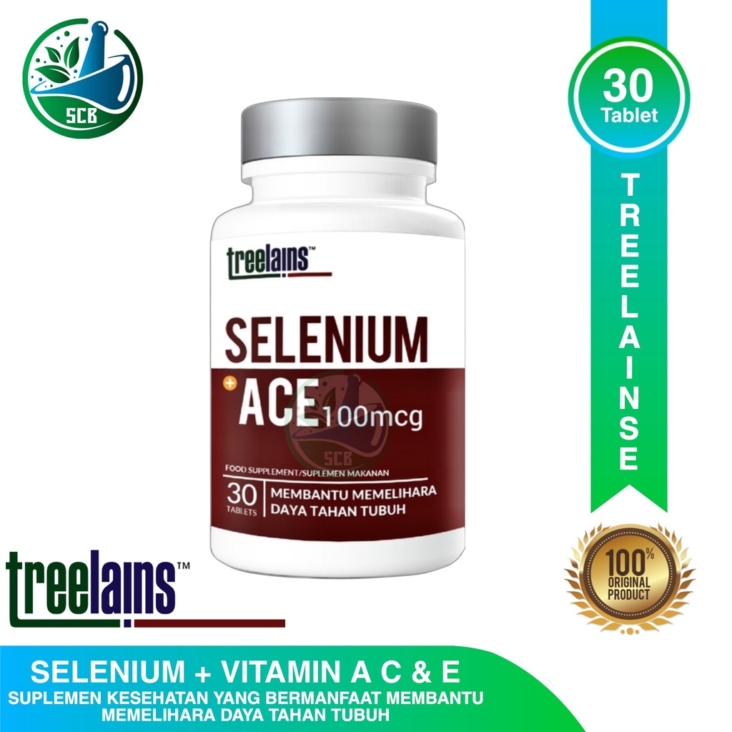 Jual TREELAINS Selenium ACE 100mcg Suplemen Makanan 30 Tablet ...