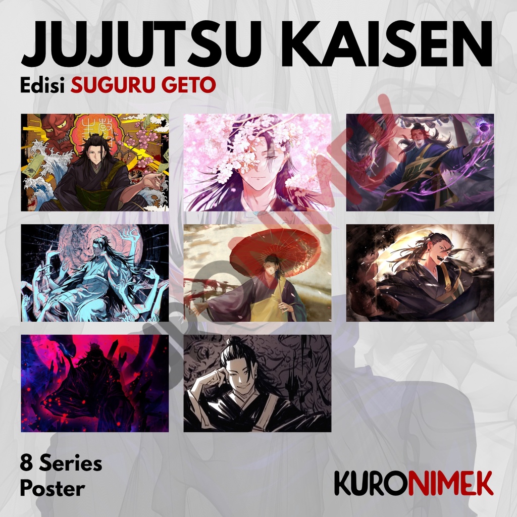 Jual Poster Anime Jujutsu Kaisen (Edisi SUGURU GETO) 8 Series | Shopee ...