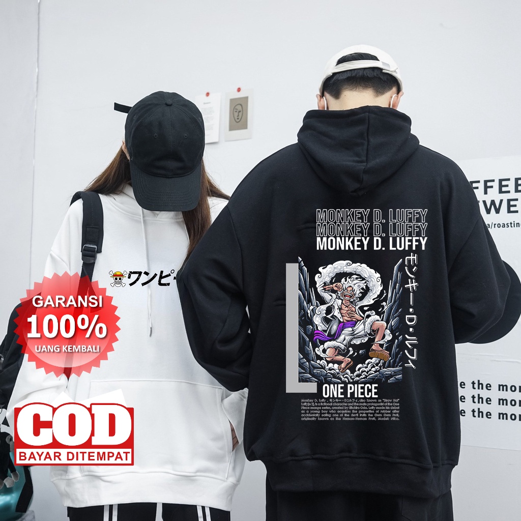 Jual Promo Cod Hoodie Pria One Piece Luffy Gear 5 Bisa Couple Pria ...