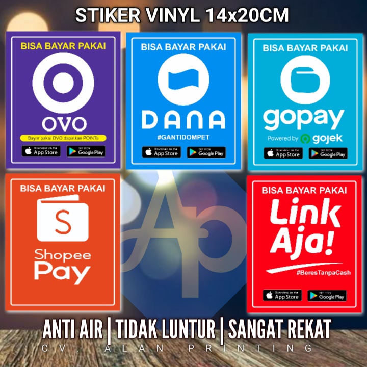 Jual STIKER ONLINE FOOD UANG DIGITAL VINYL ST 17-21 aks | Shopee Indonesia