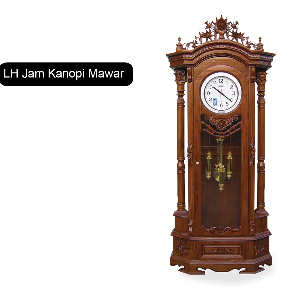 Jual Lemari Jam / Lemari Hias Jam Kayu Jati Jepara Asli Kanopi Mawar ...