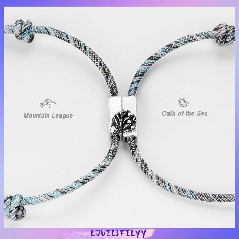 Jual 2 pcs gelang magnet/1 Pasang Gelang Couple Magnet Gelang Tali ...