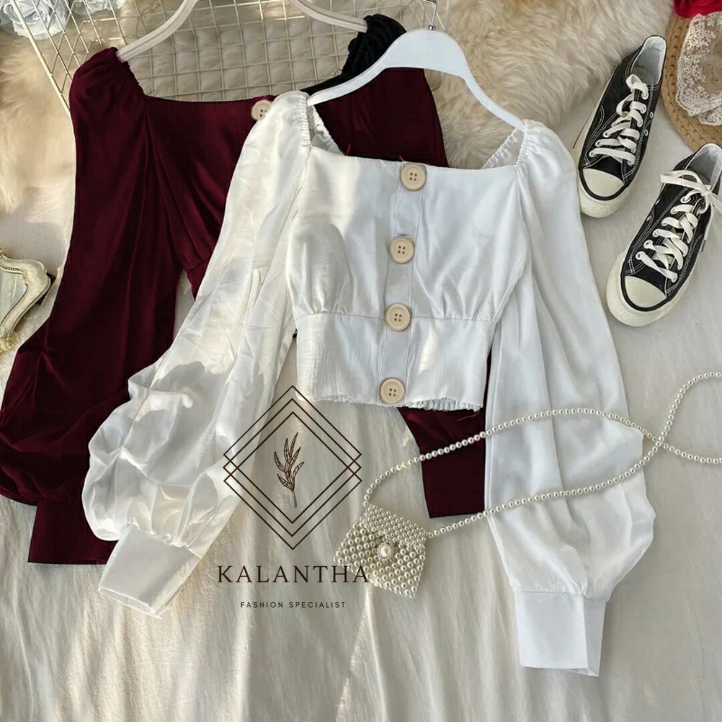 Jual SALE KALANTHA FASHION Blouse Cassandra Fashion Wanita Lengan Balon ...