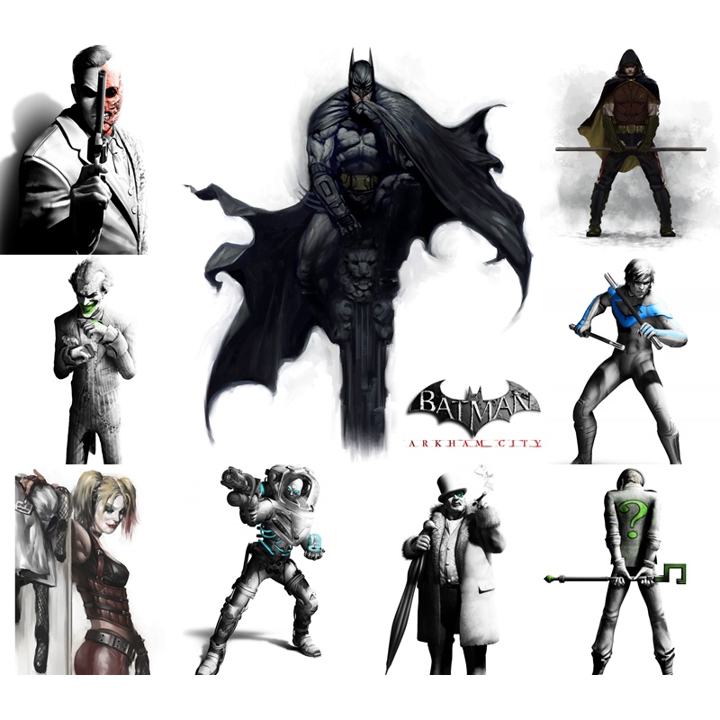 Jual Batman Arkham City Sticker Pack (PS33, PS4, X Box, Xbox 360, PC ...