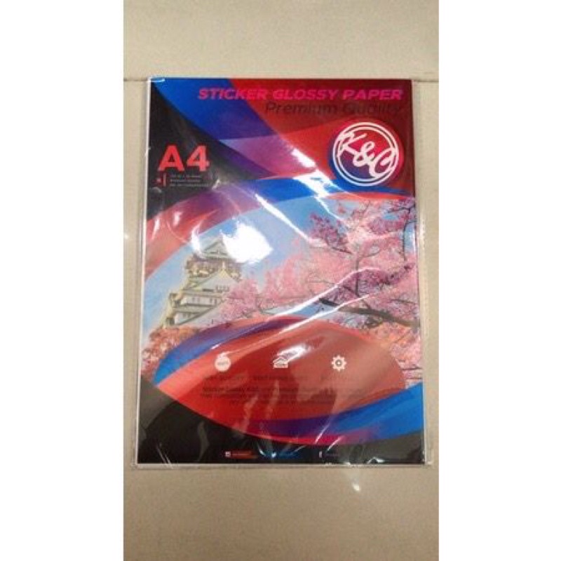Jual KERTAS FOTO/KERTAS GLOSSY/STICKER GLOSSY PAPER MEREK K&C A4 135 ...