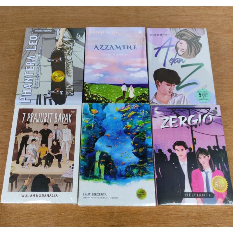 Jual Novel + Phantera Leo + Azzamine + A dan Z + 7 Prajurit + Laut ...