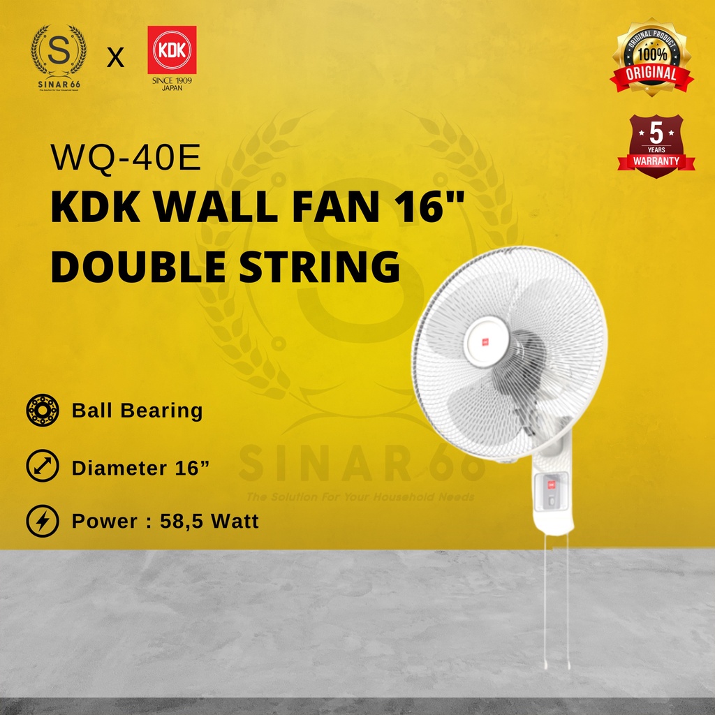 Jual KDK WALL FAN KIPAS ANGIN DINDING TEMBOK 16" WQ 40E WQ40E | Shopee ...