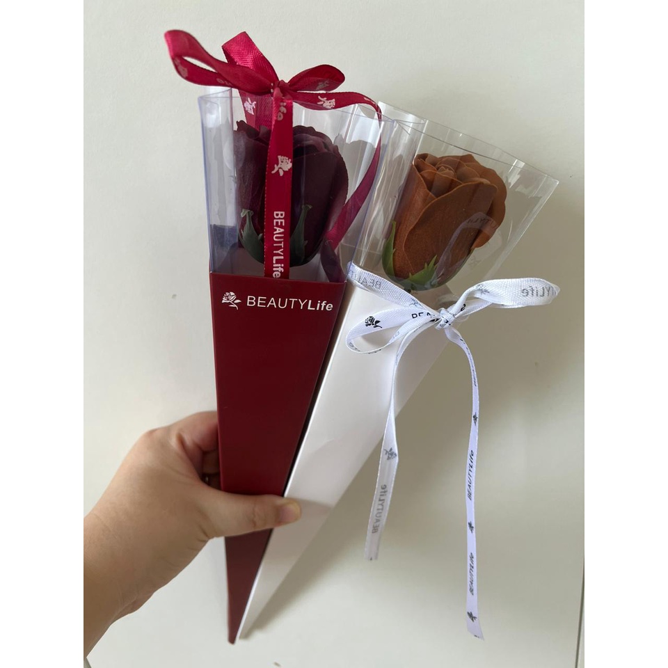 Jual Single rose box / plastik bunga satuan / kertas bunga / barang ...