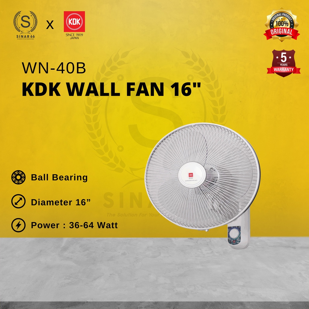 Jual KDK WALL FAN KIPAS ANGIN DINDING TEMBOK 16" WN40B WN-40B | Shopee ...