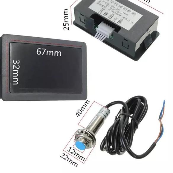 Jual Tachometer Hall Proximity Switch Sensor Speed Rpm Meter LED ...