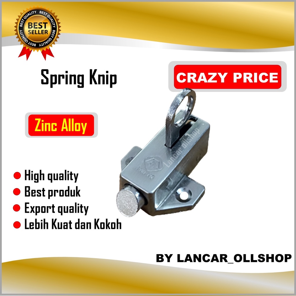 Jual Spring Knip Tebal / Grendel Kodok Kotak / Slot Jendela / Spring ...
