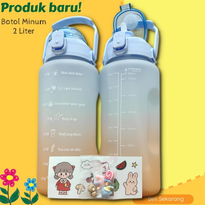 Jual [READY] Botol Minum 2 Liter Korea 2000Ml Botol Air Minum Korea 2 ...
