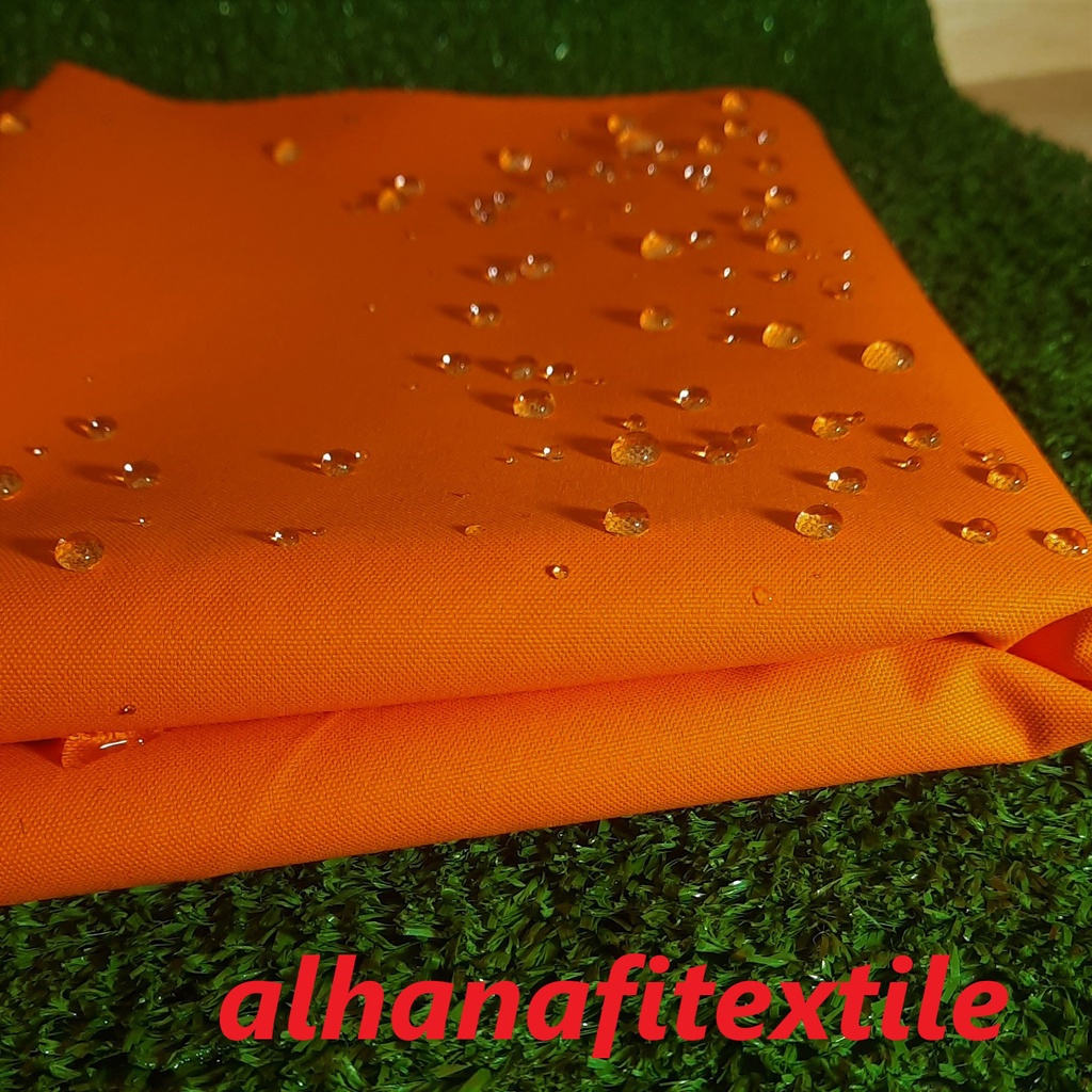 Jual BAHAN KAIN ANTI AIR WATERPROOF TASLAN BALON WARNA ORANGE KUALITAS ...
