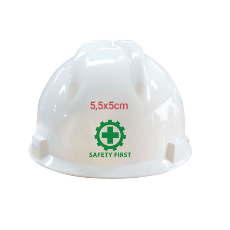 Jual Sticker Helm proyek SAFETY FIRST stiker cutting | Shopee Indonesia