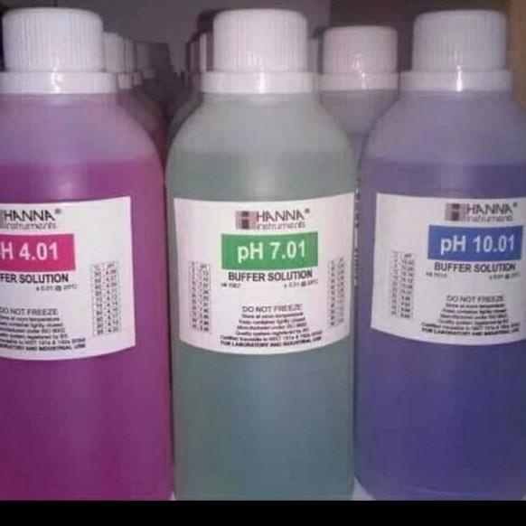 Jual Buffer Solution pH 4 / pH 7 / pH 10 Hanna 500 ml | Shopee Indonesia