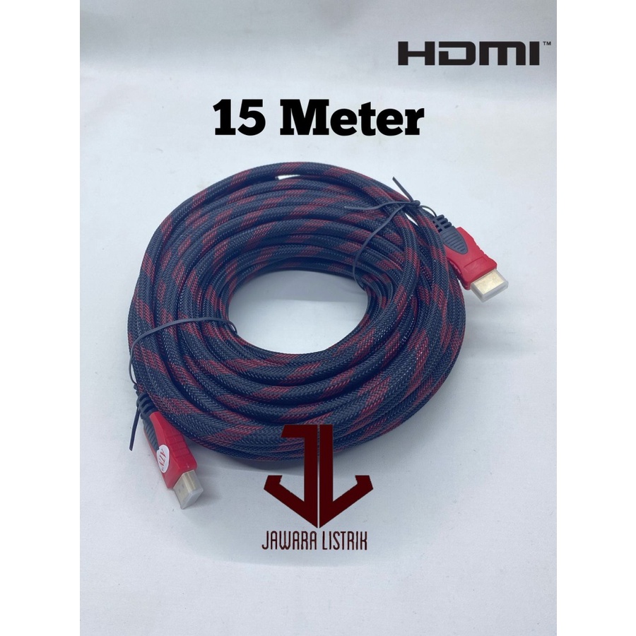 Jual KABEL HDMI TO HDMI 15 M 15M METER MODEL JARING | Shopee Indonesia