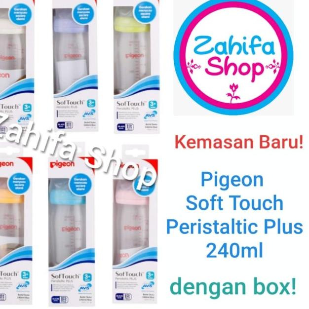 Jual BOX Botol Susu Bayi Pigeon Peristaltic Plus Bottle 240ml Wide Neck 240 - Putih | Shopee ...