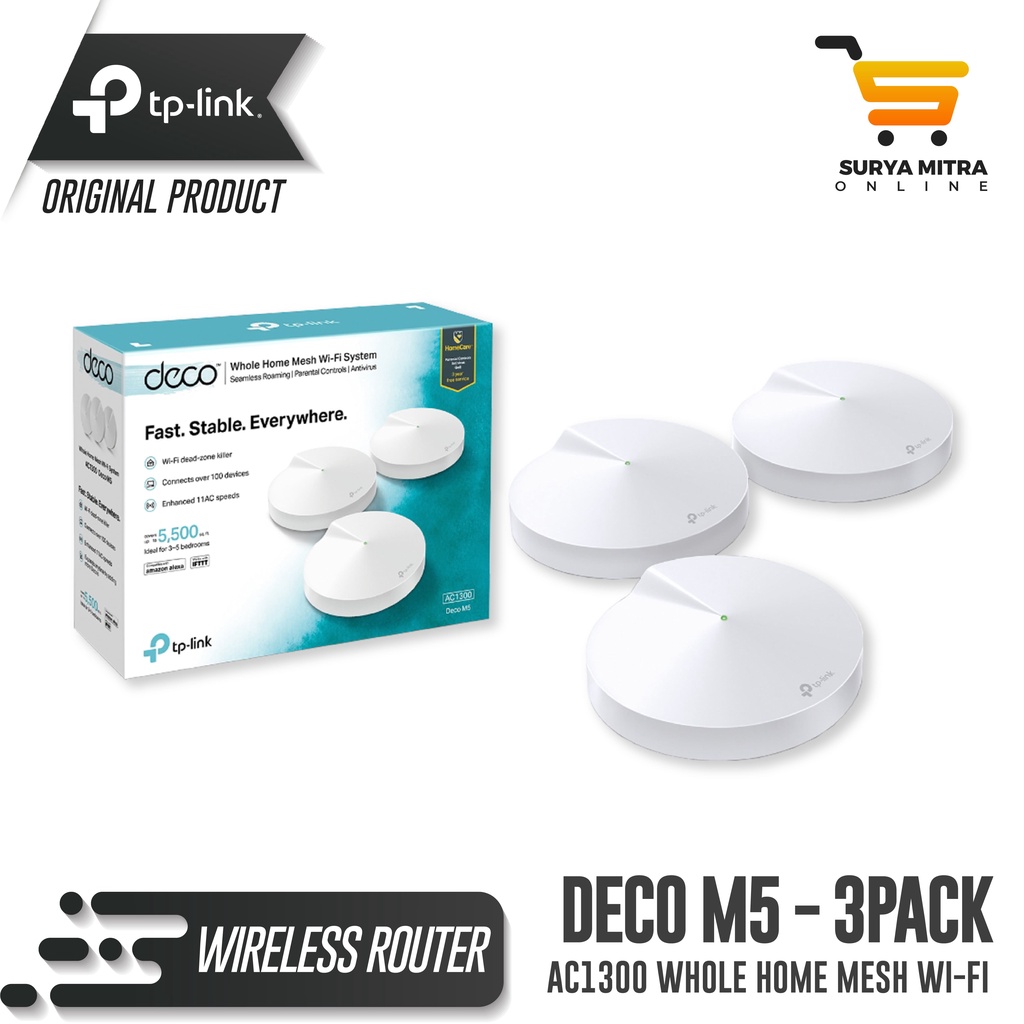 Jual TP-LINK Deco M5 AC1300 Whole-Home Mesh Router Wi-Fi System ...