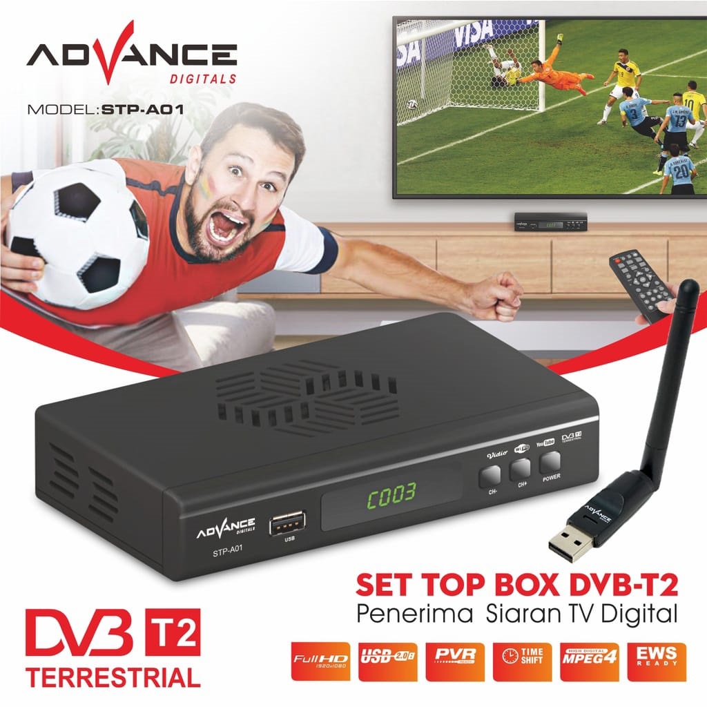 Jual ADVANCE Digital Set Top Box TV Penerima Siaran Digital Receiver ...
