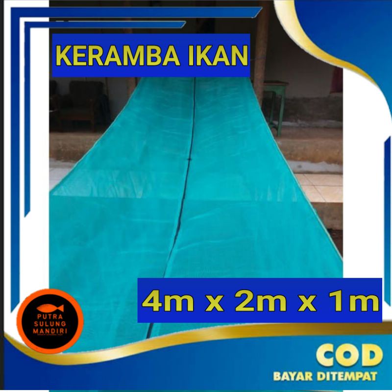 Jual K421 Keramba jaring apung ikan tutup resleting 4x2x1 siap pakai | Shopee Indonesia