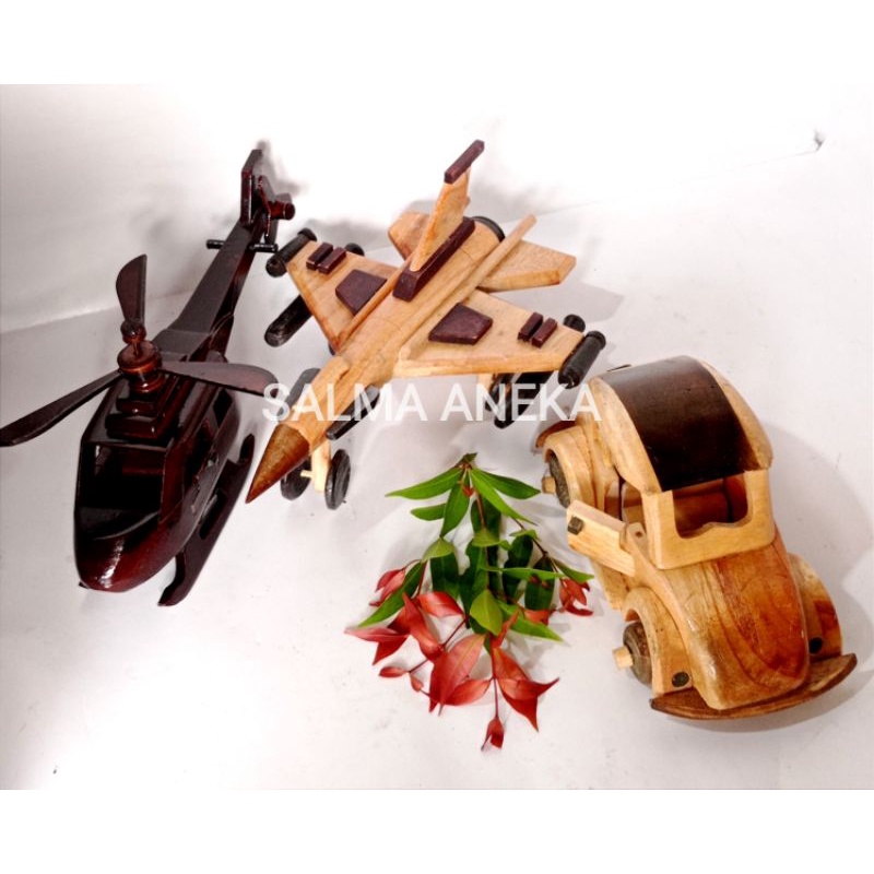 Jual PAKET UK BESAR ISI 3 MINIATUR KAYU DIECAST SEPEDA MOTOR HARLEY ...
