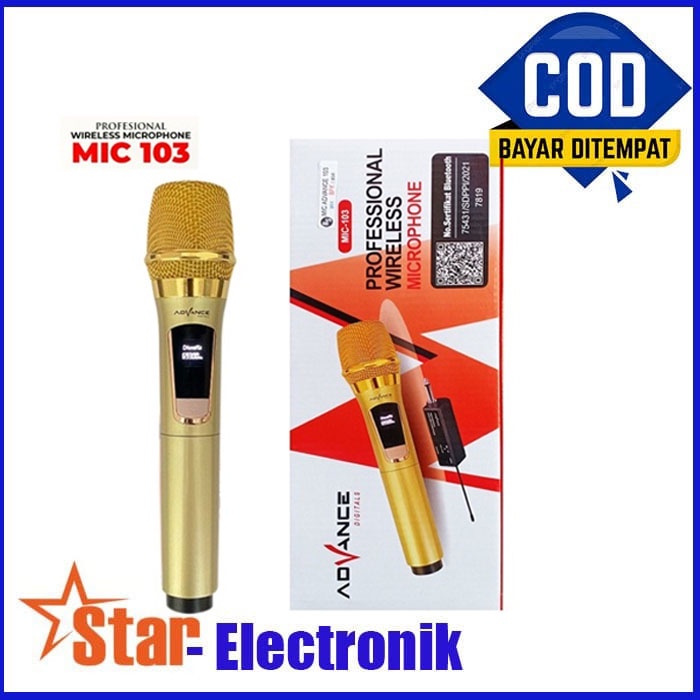 Jual Mic Wireless Single Advance 101/ 102 / 103 Mic Profesional ...