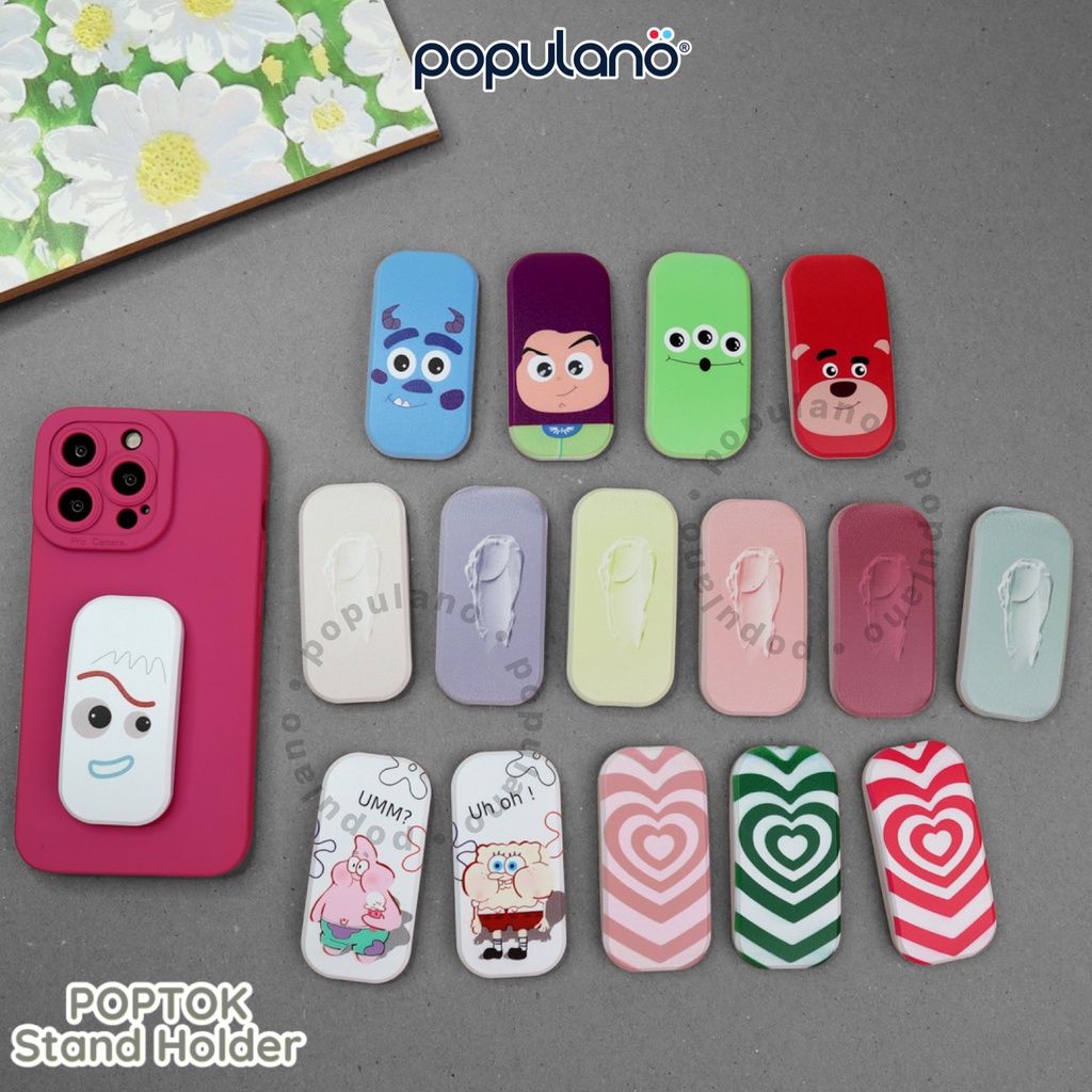 Jual Poptok Phone Stand Universal Phone Grip Hp Click On Grip Tok ...