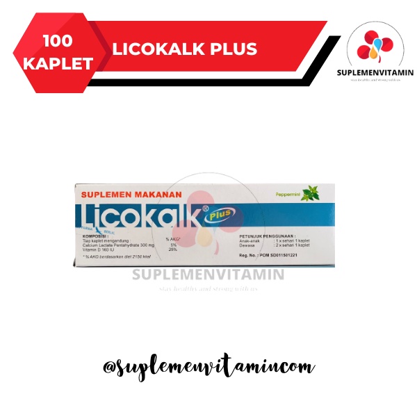 Jual Likokalk / Licokalk Plus Tablet Suplemen Vitamin D dan Kalsium ...