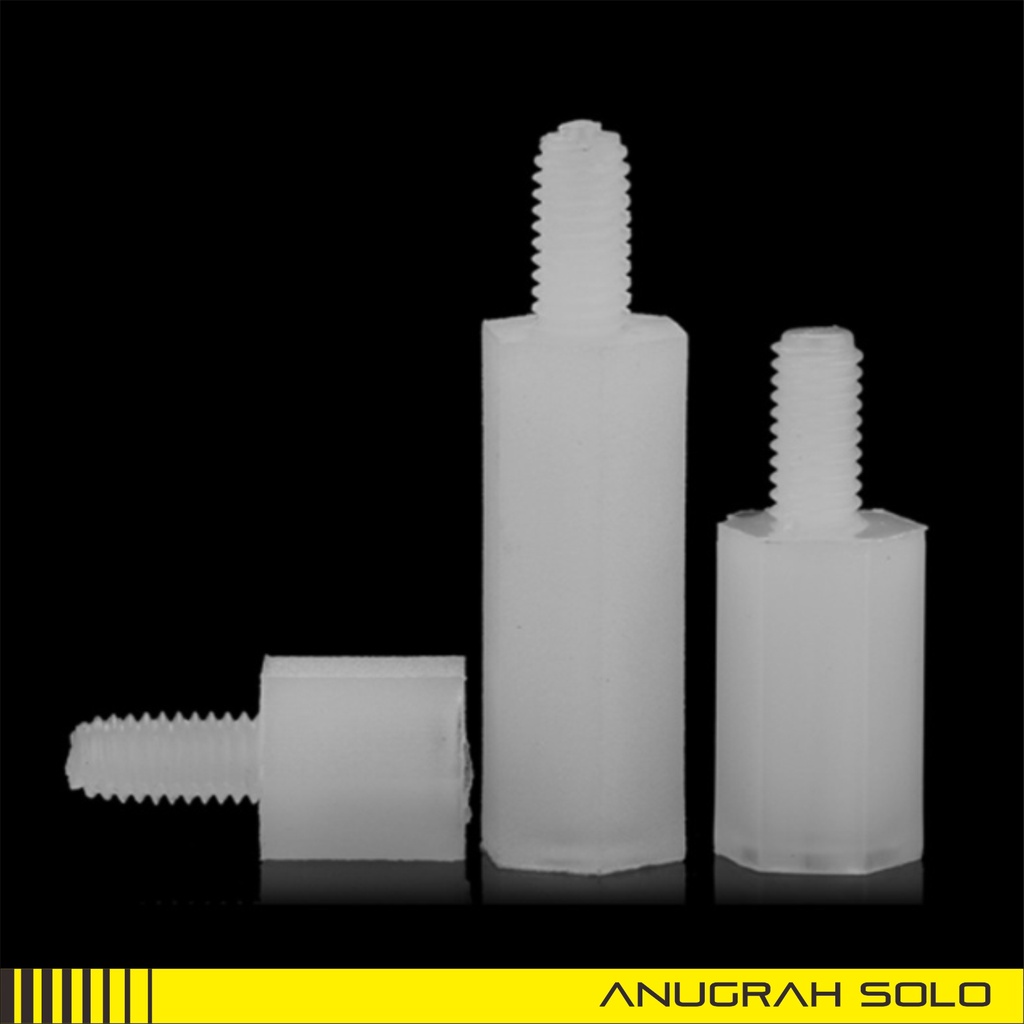 Jual Spacer Nylon Plastik Penyangga Dudukan PCB 5mm 1cm 1.5cm 2cm 3cm ...