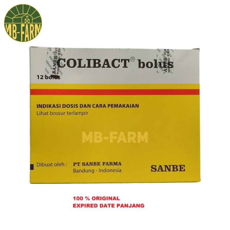 Jual COLIBACT BOLUS SANBE 1 BOX ANTIBIOTIK HEWAN UNTUK KASUS DIARE ...