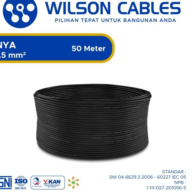 Jual Wilson Cables - Kabel Listrik Tembaga / NYA 1.5 mm2 / 50 Meter ...