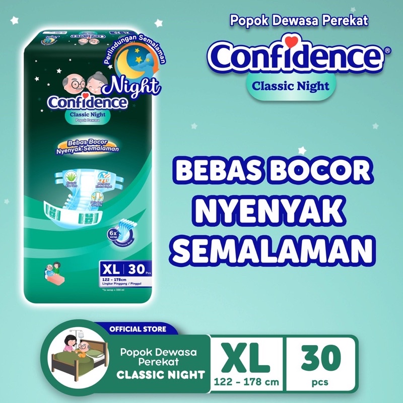 Jual Confidence Popok Dewasa Classic Night XL30 | Shopee Indonesia