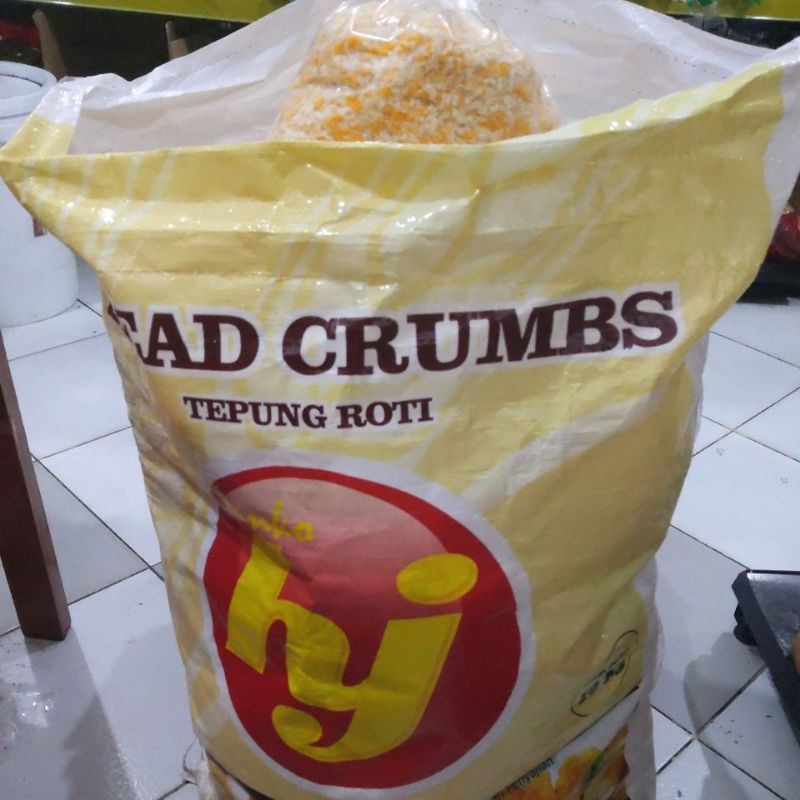 Jual Tepung roti kuning premium merk HJ Bread Crumbs 250gr dan 500gr ...