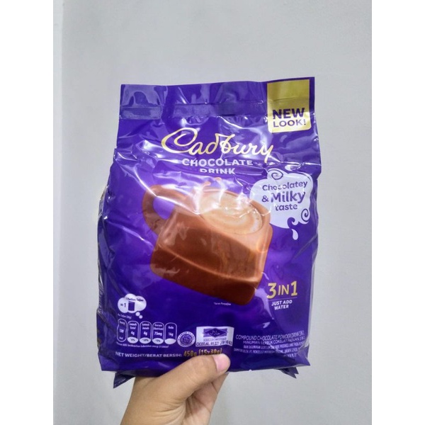 Jual Cadbury 3in1 hot chocolate malaysia isi 15sachet x 30g import mly ...