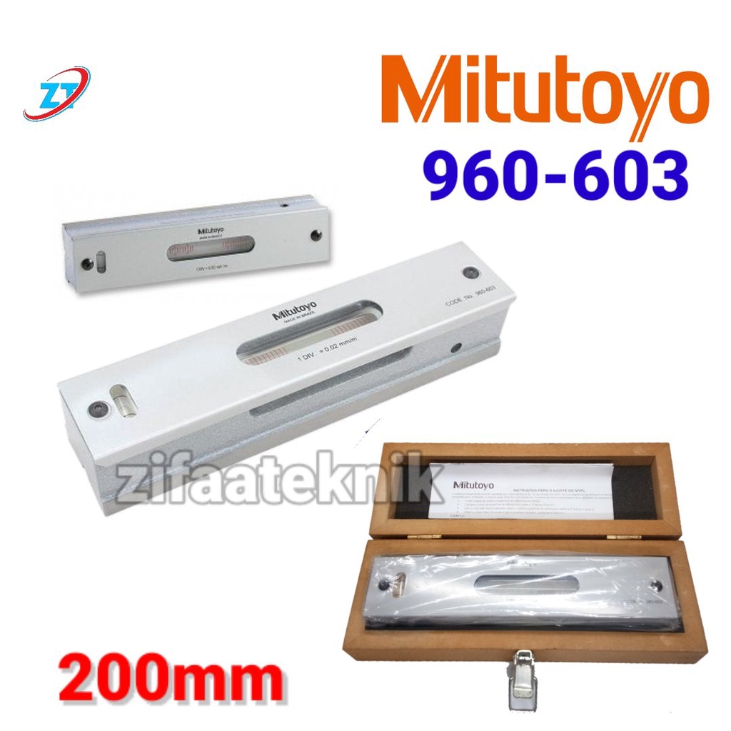 Jual Waterpass Mitutoyo 960-603 Precision Level, 0.02 mm/m 200mm ...