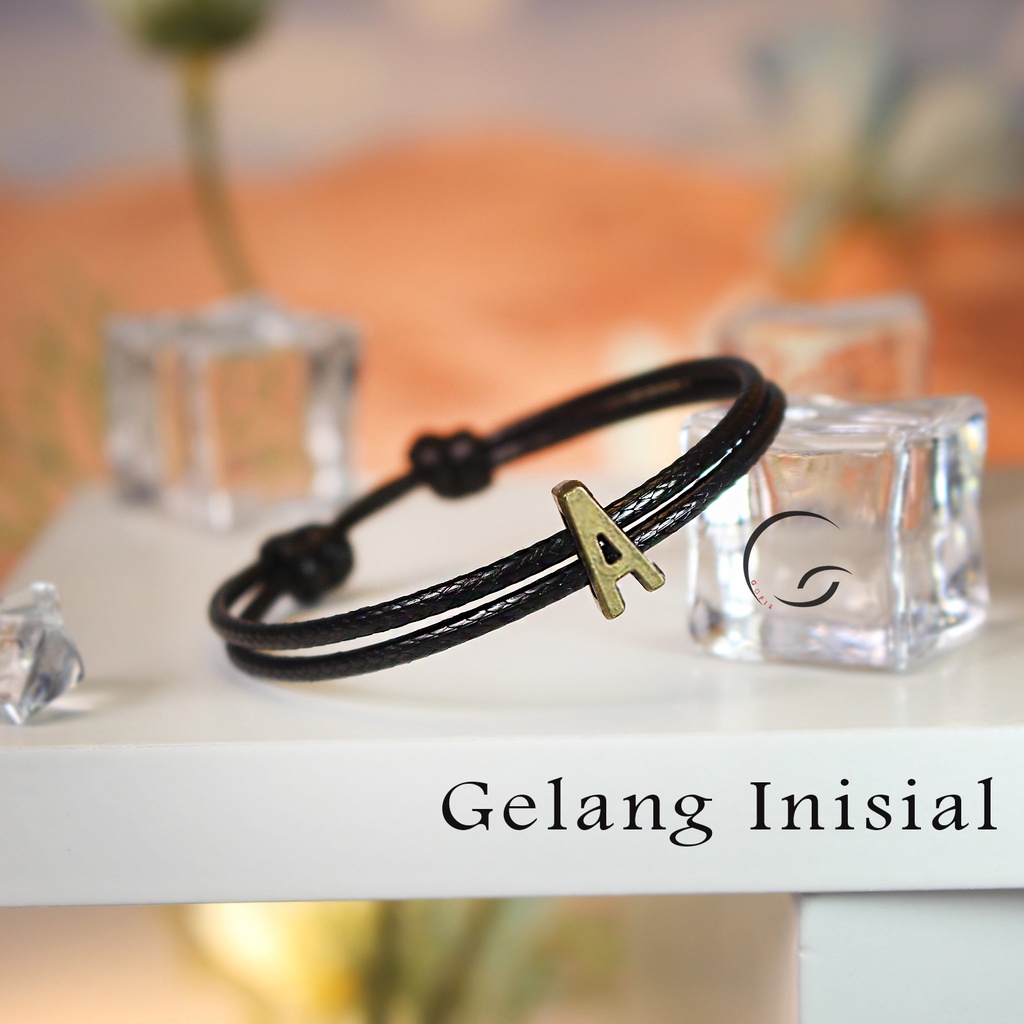 Jual Gelang Inisial Huruf A sampai Z DHO1 Liontin Bisa Request Nama ...