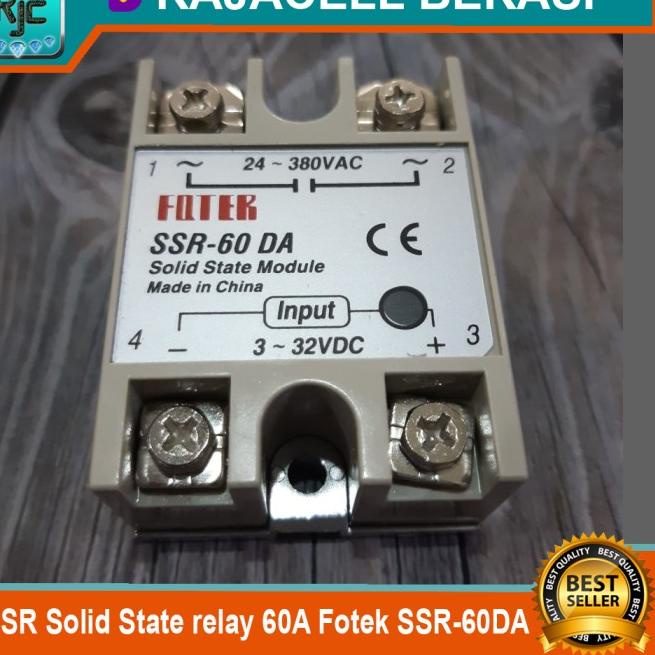 Jual SSR Solid State relay 60A Fotek SSR-60DA 60 Ampere 24-380V 220V AC ...