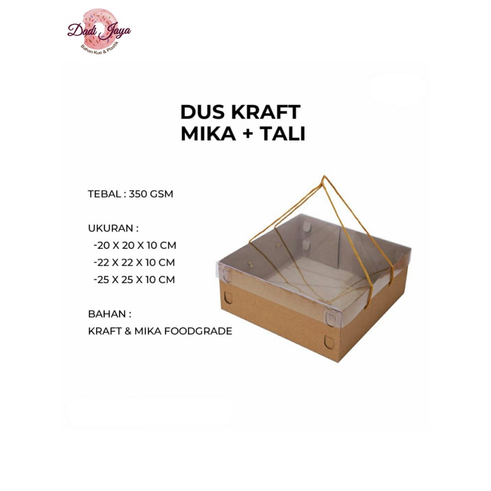 Jual Kardus Kraft Mika Tali UK 25x25x10 (KEMASAN 1PCS) | Shopee Indonesia