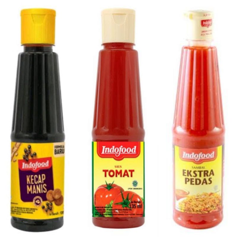 Jual Kecap Manis / Saus Tomat / Sambal Indofood Botol 135 ml | Refil 60 ...