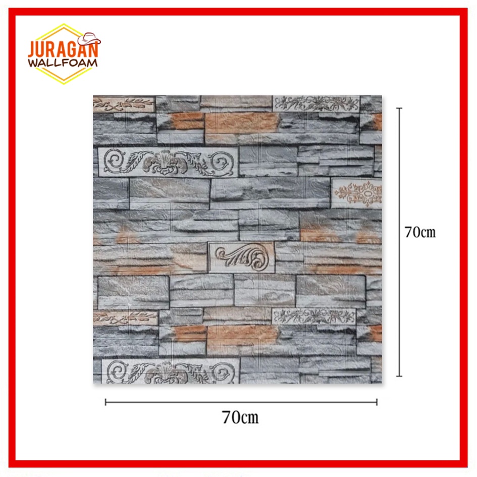 Jual JF - Wallpaper 3D bata corak 70x77cm | Shopee Indonesia